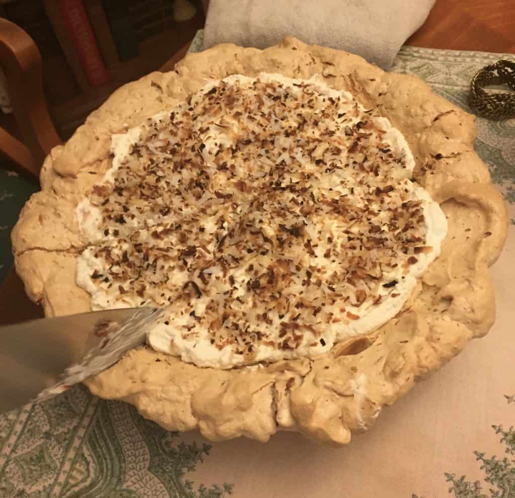 Four Generation Peach Pie with Coconut Meringue Crust from Food 52