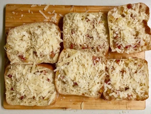 Parmesan and Pancetta Toasts