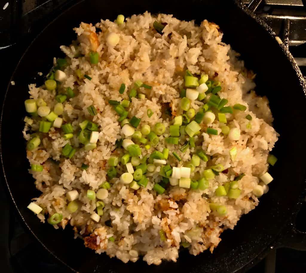 Bobby Flay's Crispy Coconut-Scallion Rice • C H E W I N G T H E F A T