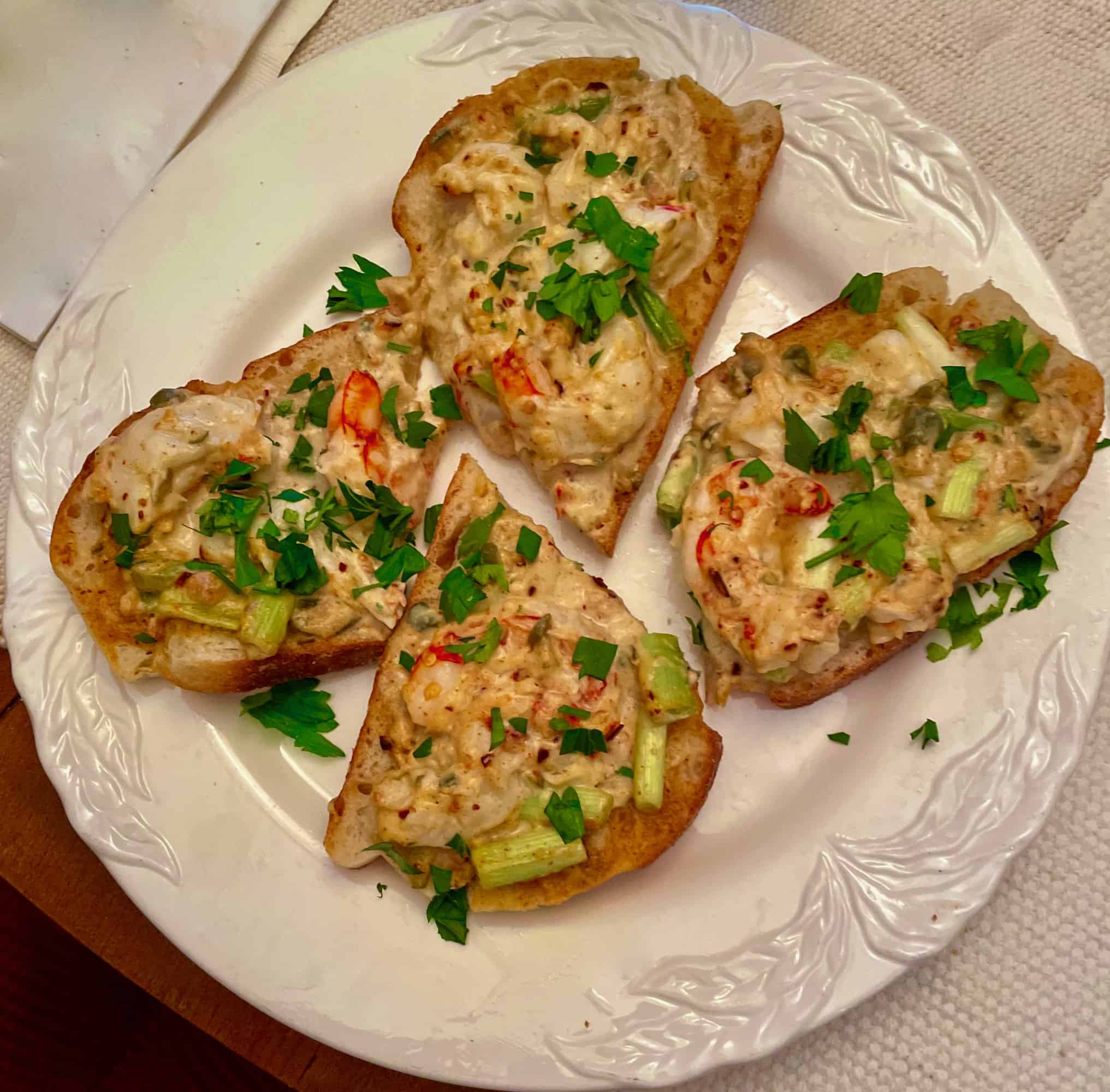 Rustic Shrimp Toasts