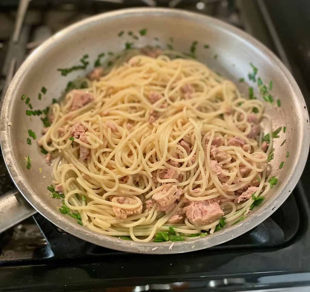 Lemon Spaghetti with Genova Tuna and Breadcrumbs