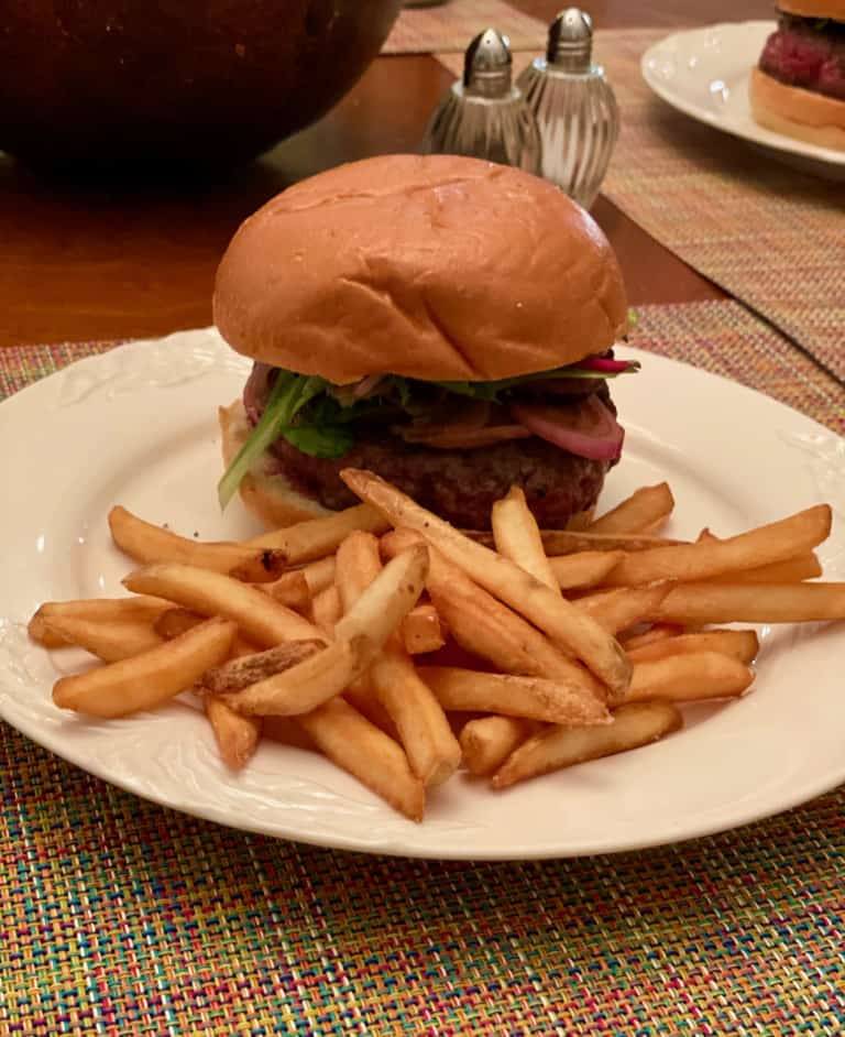 Bistro Burgers with Pâte and Fig SaladC H E W I N G T H E F A T