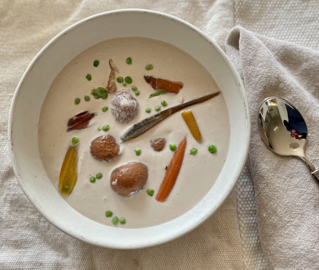 SMOKED TROUT CHOWDER, NOVA SCOTIA HODGE PODGE FROM CHEF SEADON SHOUSE.