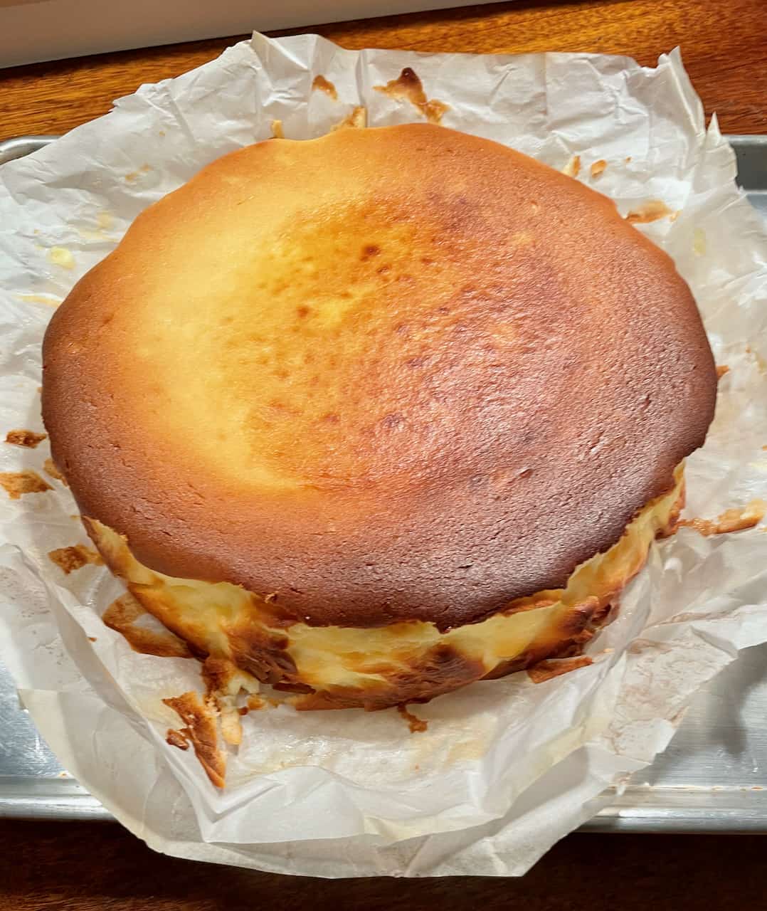 BURNT BASQUE CHEESECAKE WITH CARAMEL SAUCE