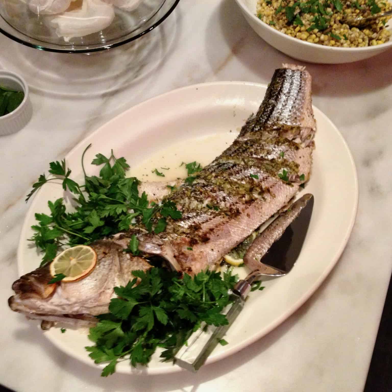 SWORDFISH STEAKS: SEASONED AND BLACKENED ONE NIGHT, SALAD THE NEXT DAY