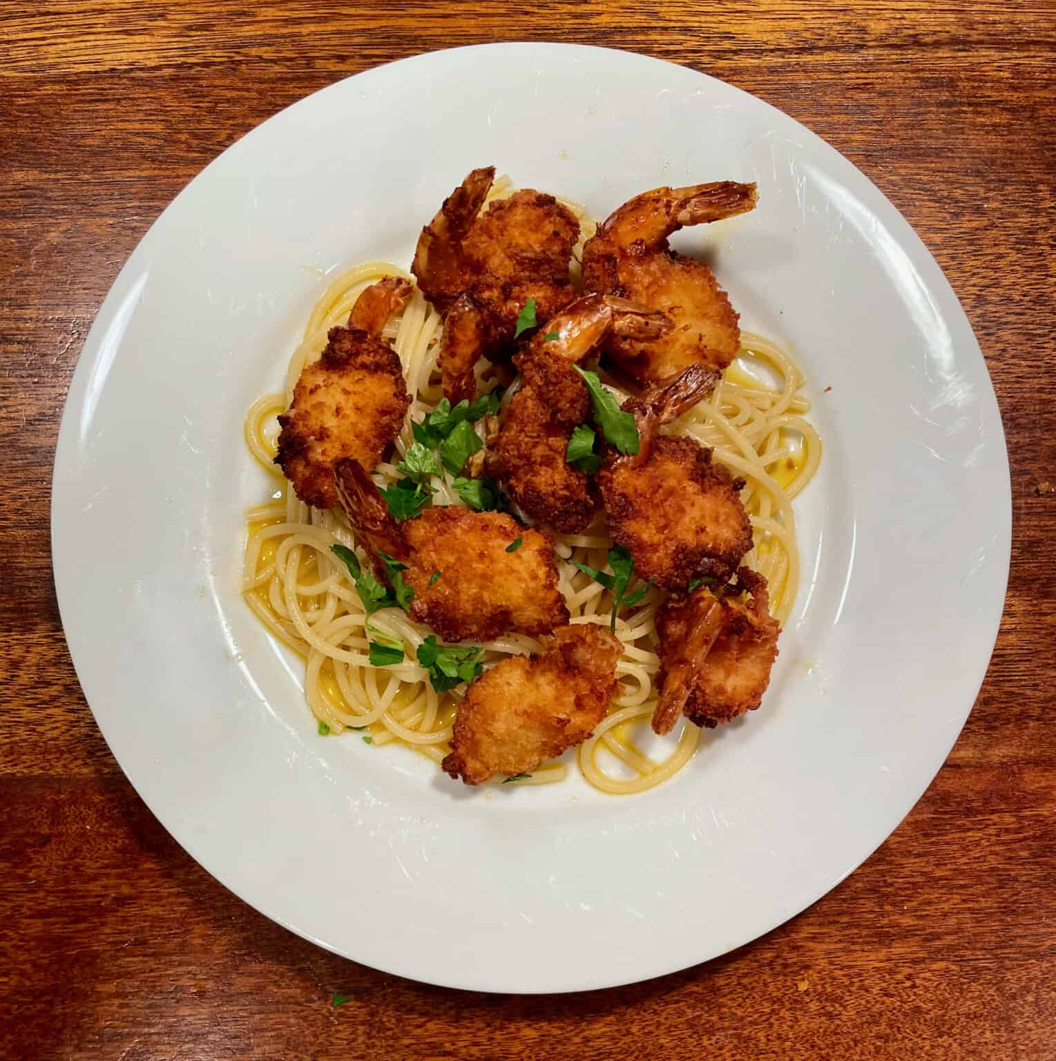 FOOD IN A FLASH: COSTCO PANKO SHRIMP AND SPAGHETTI
